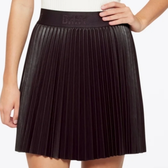 Dkny | Skirts | Dkny Womens Leather Pleated Skirt | Poshmark